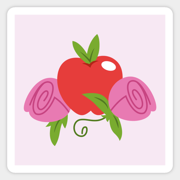 Apple Rose cutie mark - My Little Pony - Sticker | TeePublic
